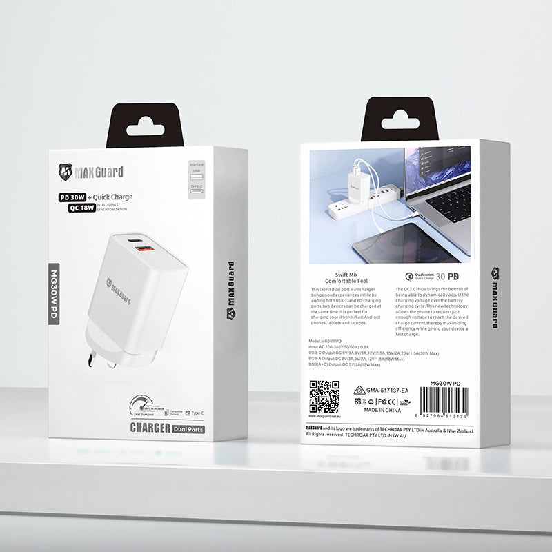 Maxguard PD 30W+ QC 18W Home Charger MG30WPD – maxguard
