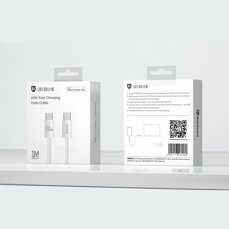 Maxguard 1m PD 60W Fast Charging Data Cable MC01 (For IP 15 Series/IPa ...